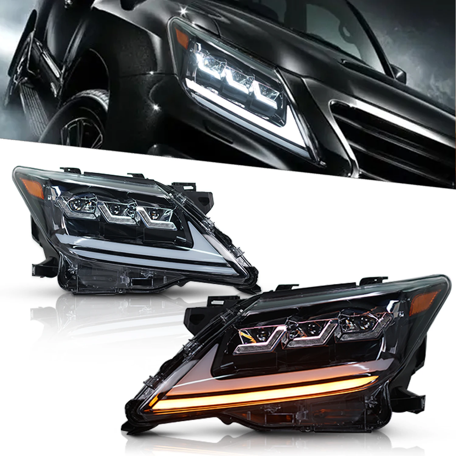 Archaic Plug & Play Front Lamp With Sequential Turning Signal For Lexus ...