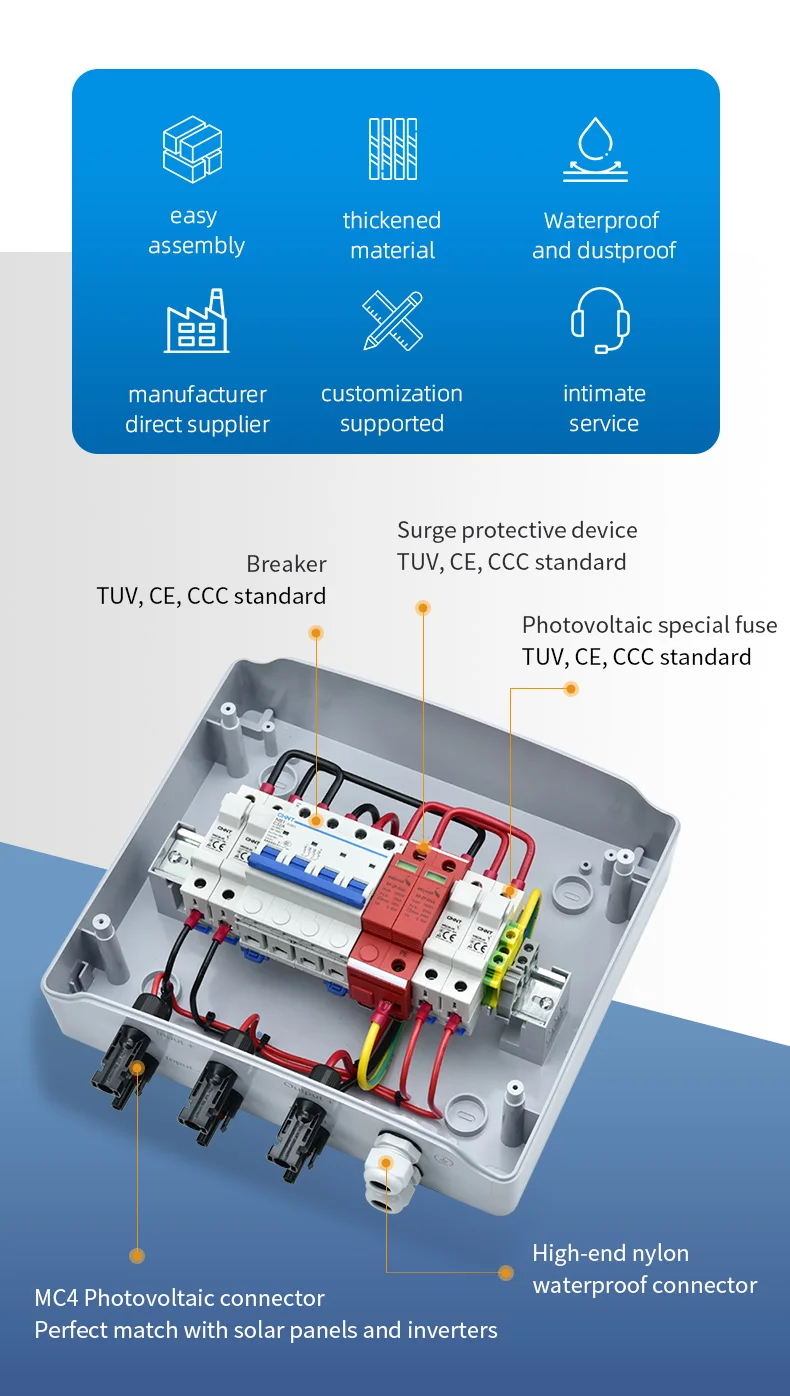 Saipwell Steel Metal Waterproof Power Solar Pv Combiner Box 1000vdc 16 ...