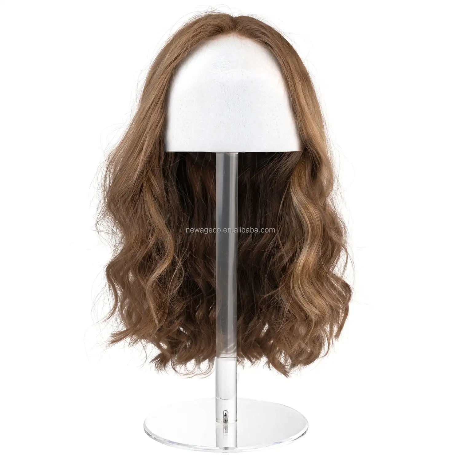 Lucite Luxe Wig Head Stand - Stylish Acrylic Display Rack