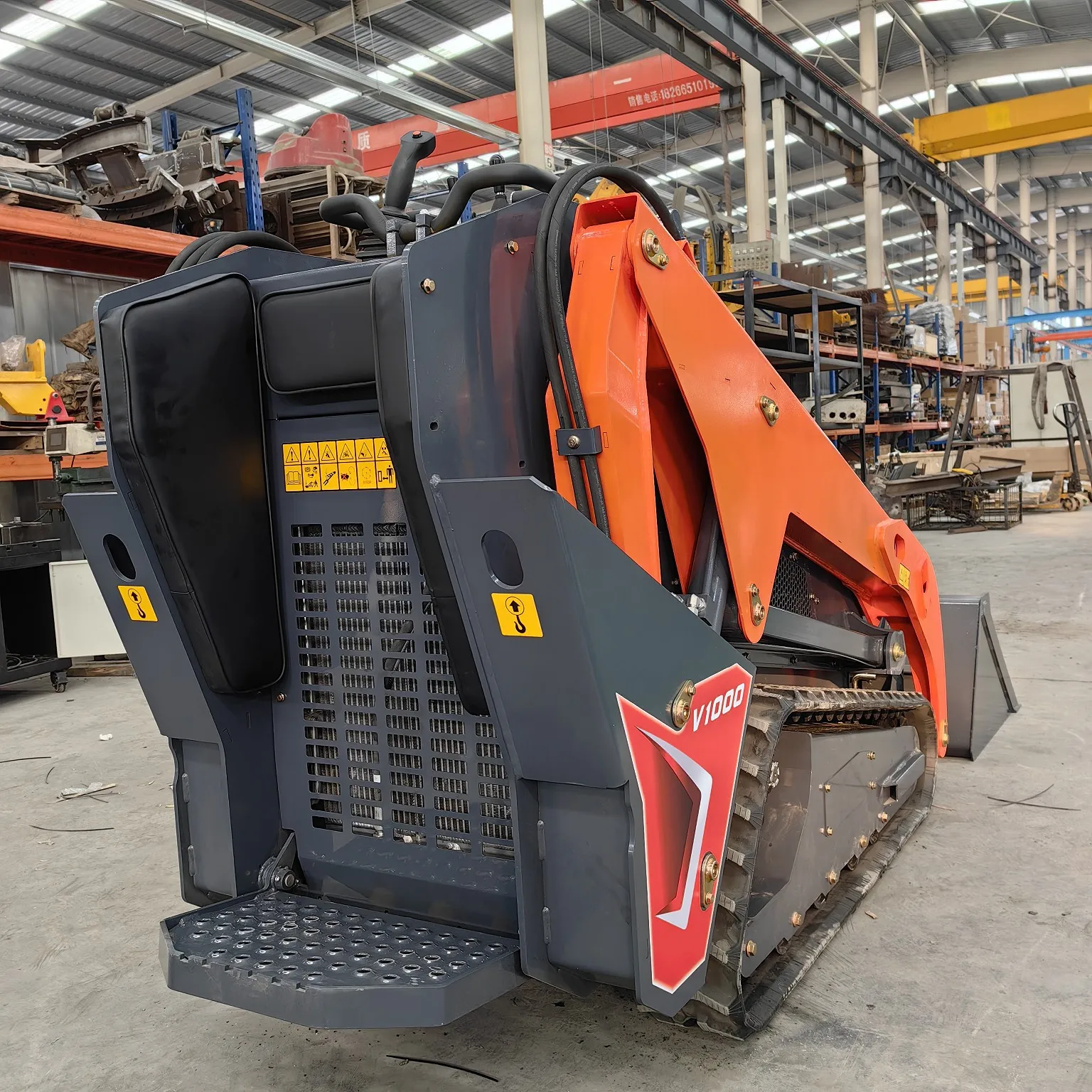 Chinese Htv1000 Mini Skid Steer Loader Skid Steer Stump Grinder Loader ...