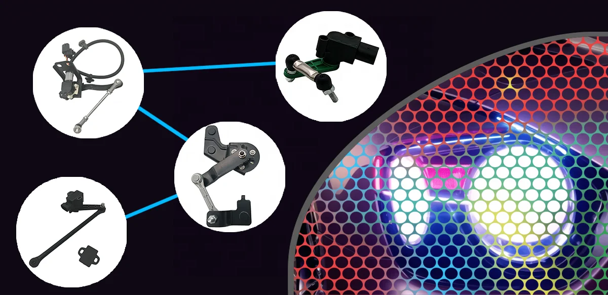 Car Front Suspension Headlight Level Sensor Height Monitoring Laser ...