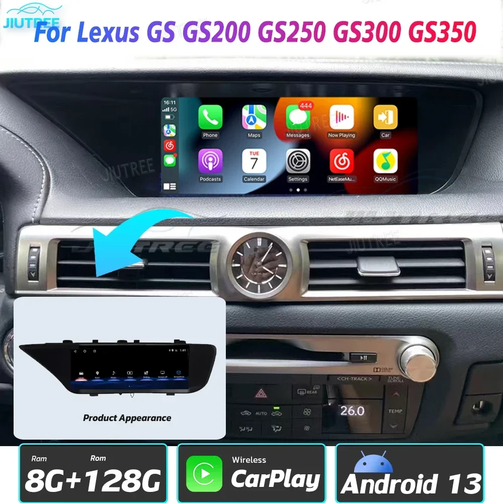 For Lexus Gs Gs200 Gs250 Gs300 Gs350 2012-2019 Android 13 10.25 Inch ...