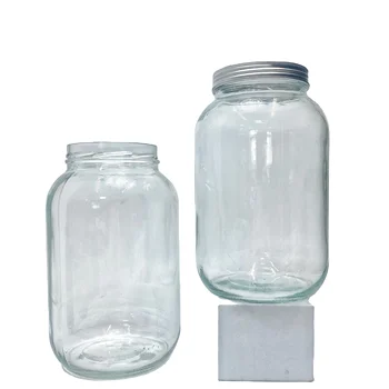 1 Gallon 4l Stocked Glass Pickle Jar With Plastic Cap,4 L Stocked Jar ...