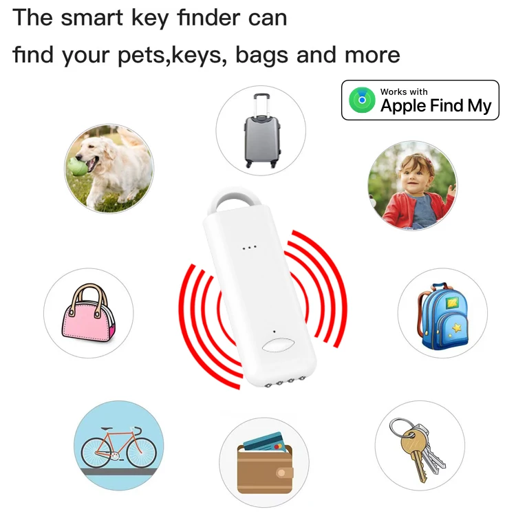 Small Smart Bt Tracker Appling Airtag Vehicle Child Pets Tracker Mini Keychain Key Trackers For ...