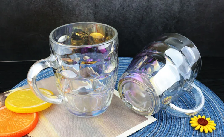 Hot Drinking Glasses Cups Beer Mug Glass Cup with Handle Tumbler Coffee ...