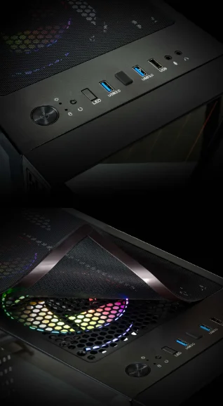 Atx Vertical Computer Case,Atx Chassis,Rgb Lights,Color Led Light ...
