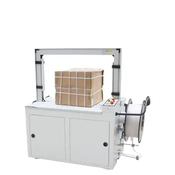 Automatic Vertical Pallet Table Box Carton Sealing Automatic Strapping ...
