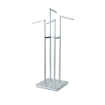 Adjustable 4 Way Clothes Display Rack Stand For Clothing Store Display ...