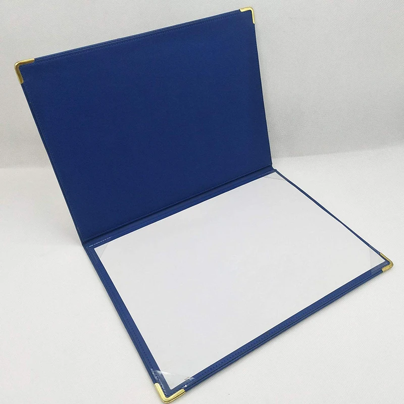 Custom A4 A5 Size Hardcover Document Pu Leather File Organizer Folder ...