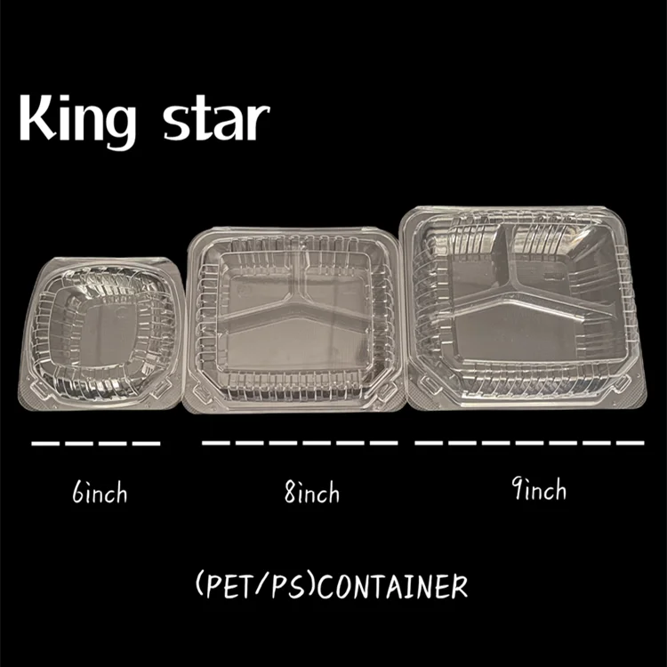 Top Selling Ps/pet 3 Compartment Food Container Plastic Iceam ...