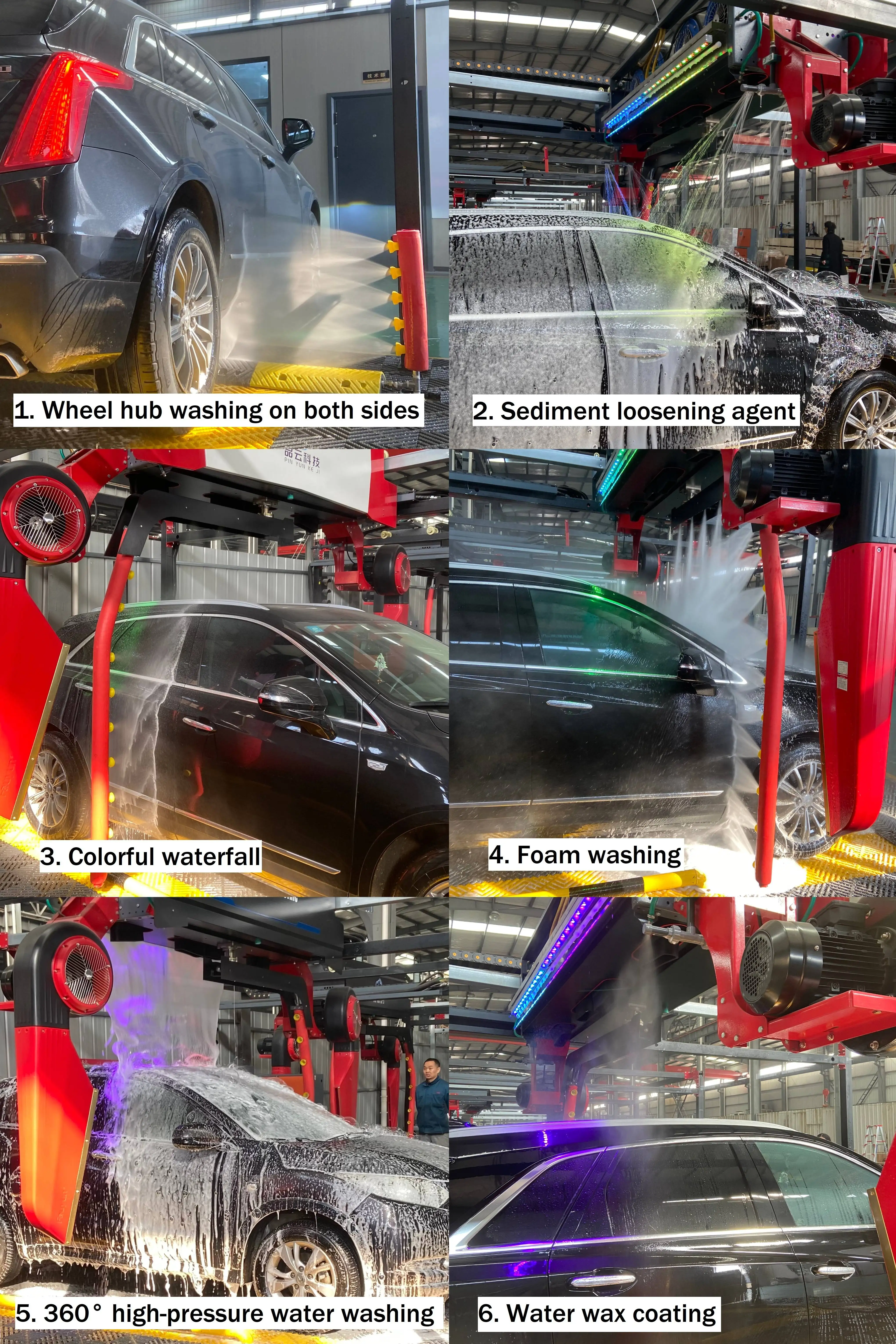 Factory Direct 360° Touchless Fully Automatic Car Wash Machine (6 High ...