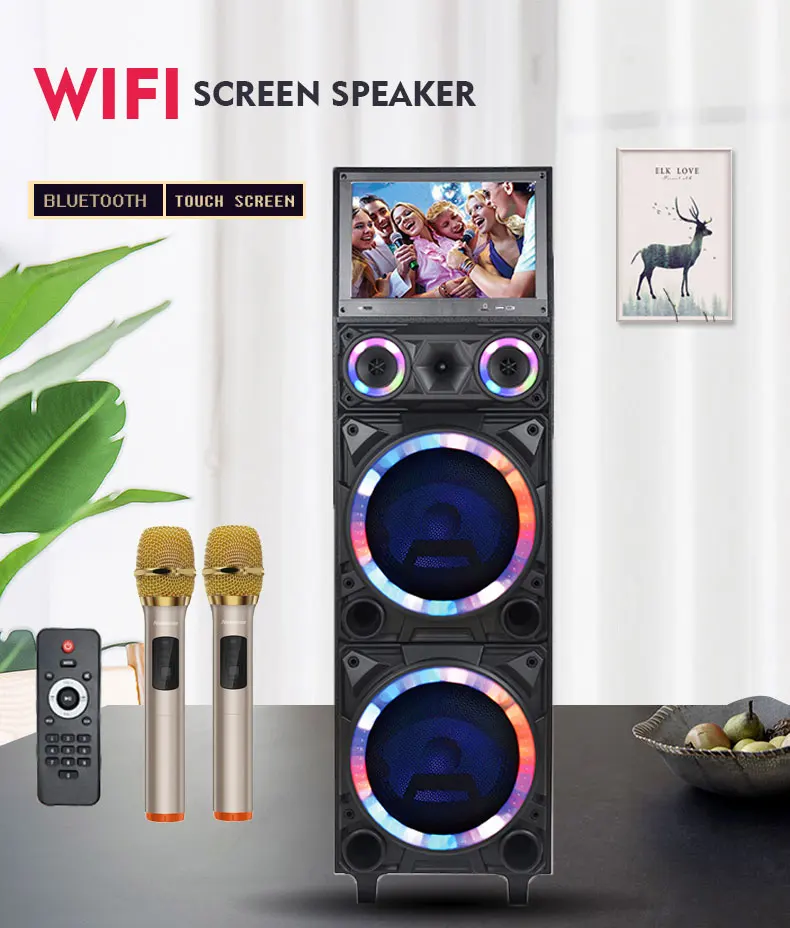 2021 Smart System Touch Screen BT Multifunction WIFI Video Trolley ...