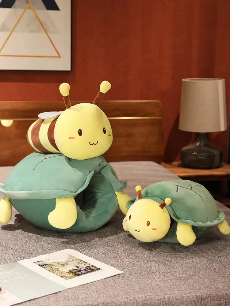 Creative New Turtle Shell Bees Combined With Plush Dolls Funny Throw ...