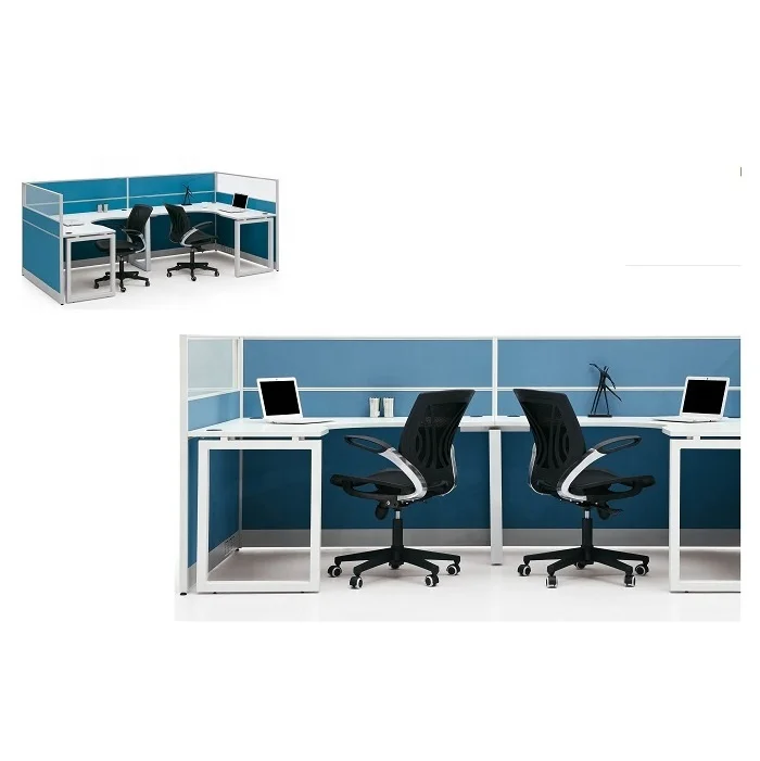 Modern Office Work Station Desks 4 Seater Wooden Cubicle Workstations ...