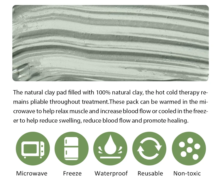 Microwavable And Freezeble Clay Ice Pack Hot Cold Neck Wrap To Relieve ...