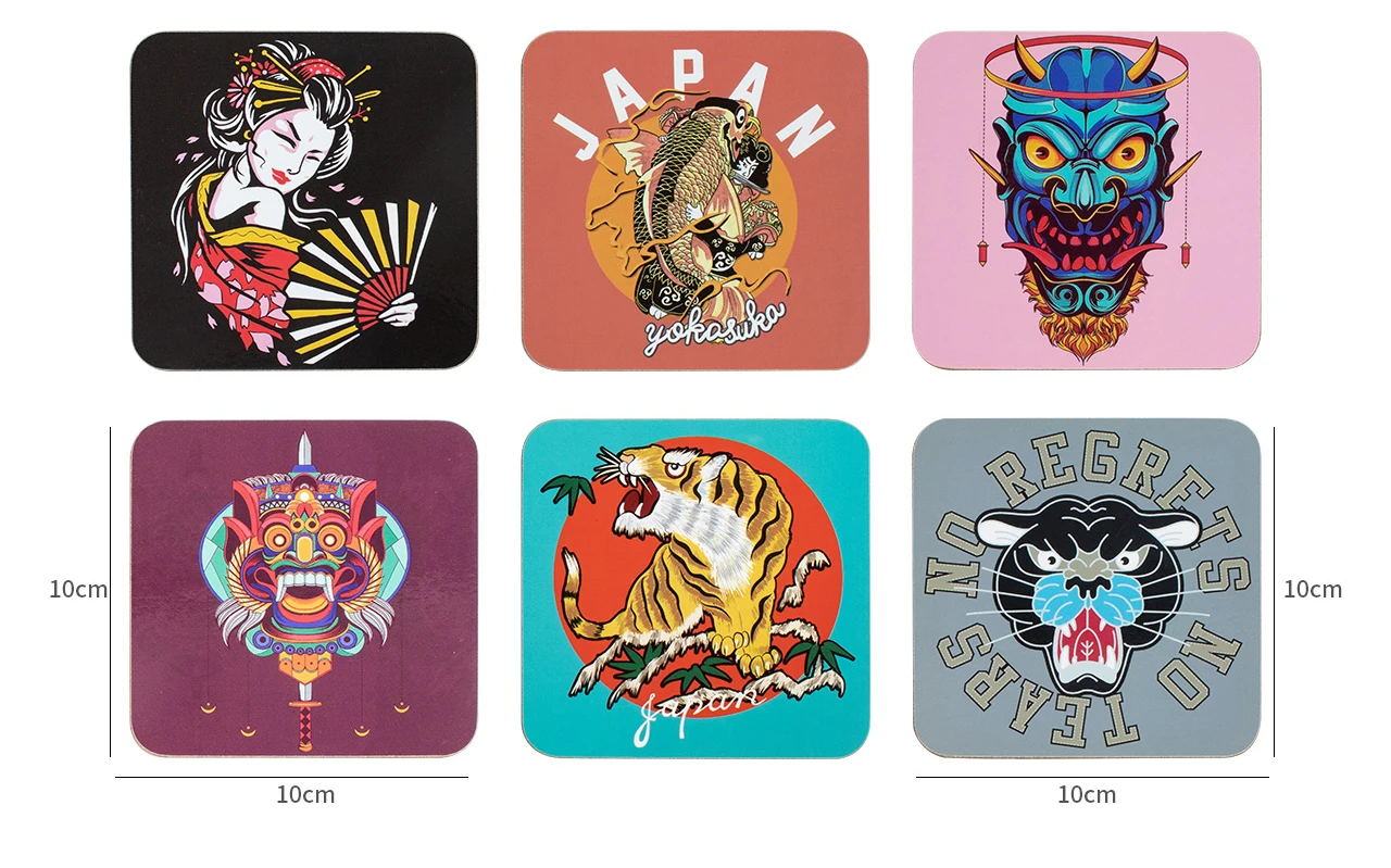 Oem Customize Lamination Melamine Printed Sublimation Mdf Coasters Cork ...