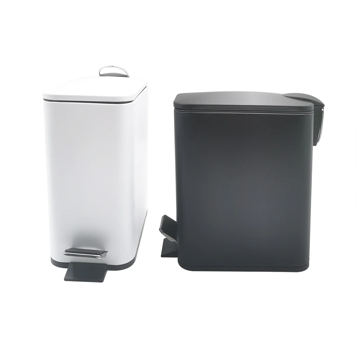 Metal Foot Step Bin Cardboard Trash Can Rectangle Shape Trash Bin for ...