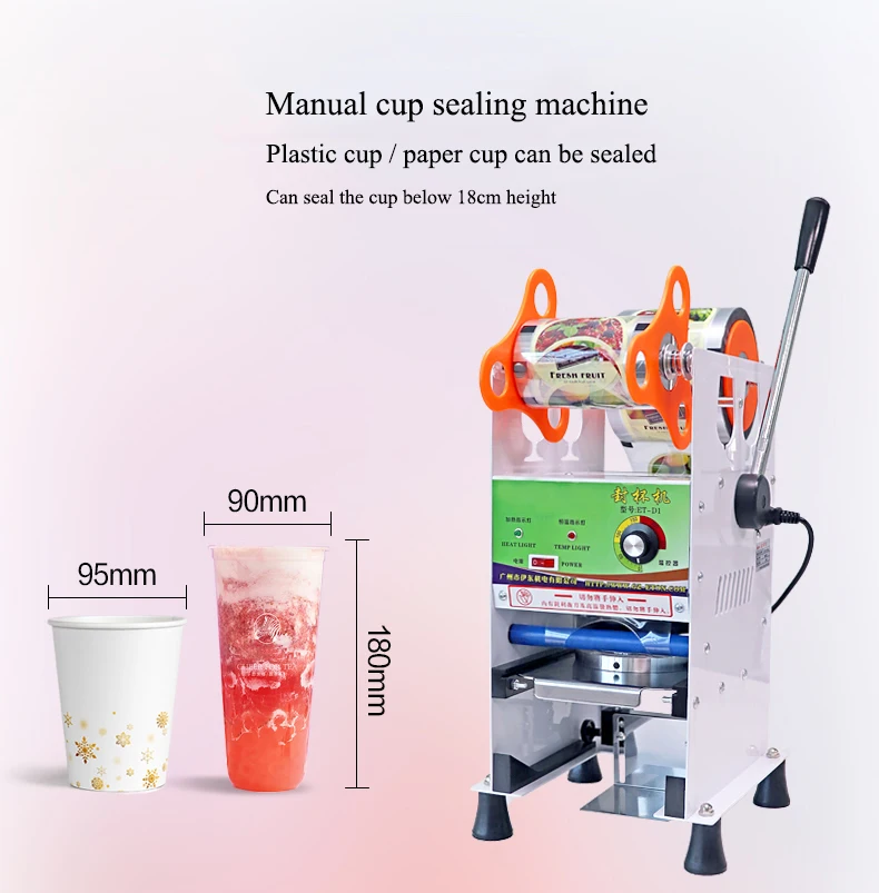 Manual Sealer Machine for Plastic Yogurt Pots Cup Sealing Machine