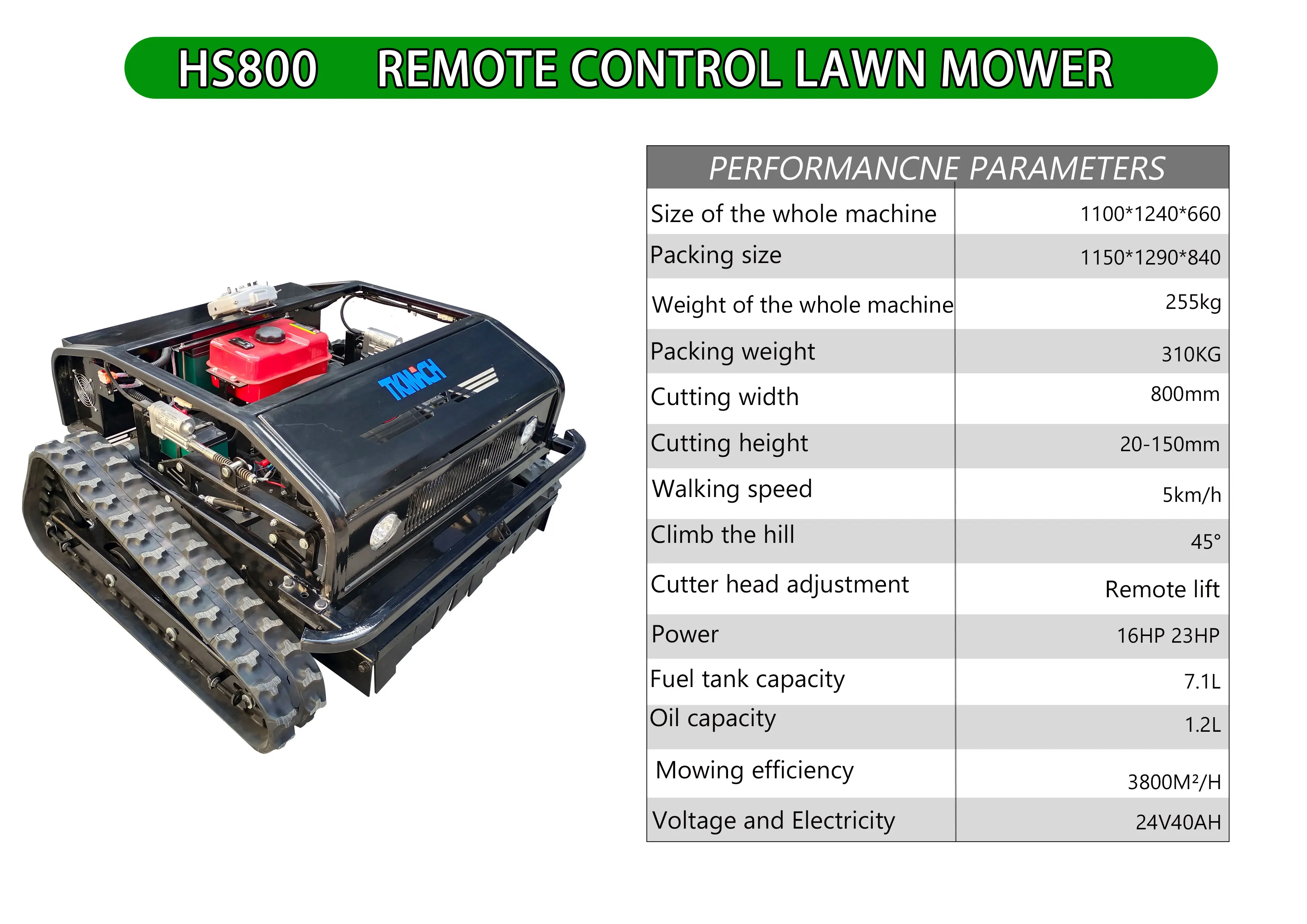 Zero Turn Mower Grass Cutter Machine Remote Control Gasoline ...