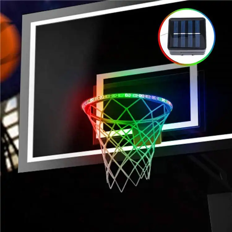 Solar Powered Motion Sensor Basketball Hoop Light with RGB LEDs - 8 ...