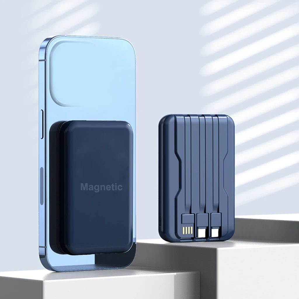 Small Size Emergency Powerbank 5000mah 10000mah Wireless Magnetic ...