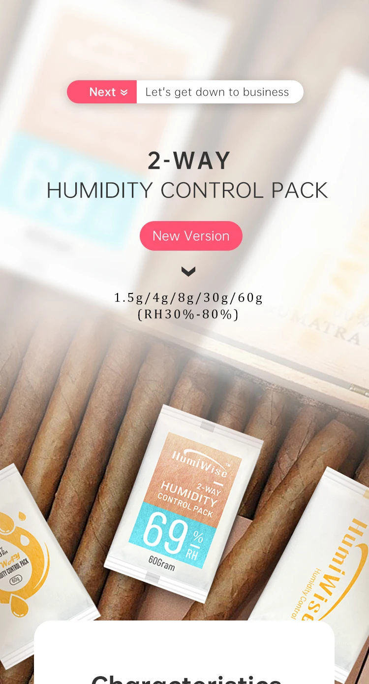 2-way Humidity Control Packet Pack Rh65% For Food Storage Wet Dry Bag ...