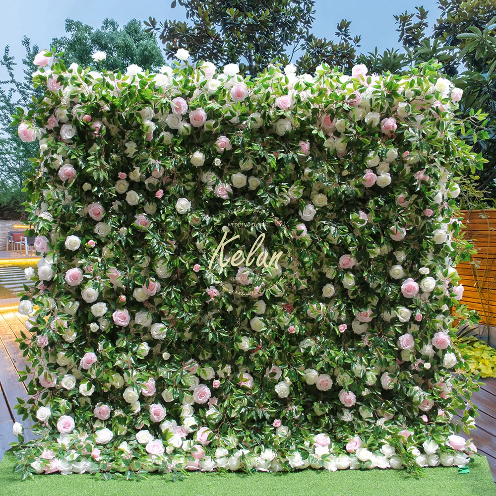 A-FW020 Wedding Roll up Flower Wall Panel Backdrop