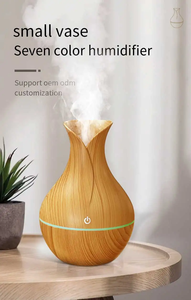 USB Essential Oil Wood Humidifiers Diffuser Mini Car Portable