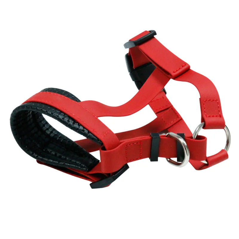 Durasoft Waterproof PVC Coated Nylon Dog Muzzle Halter Comfortable Stop ...