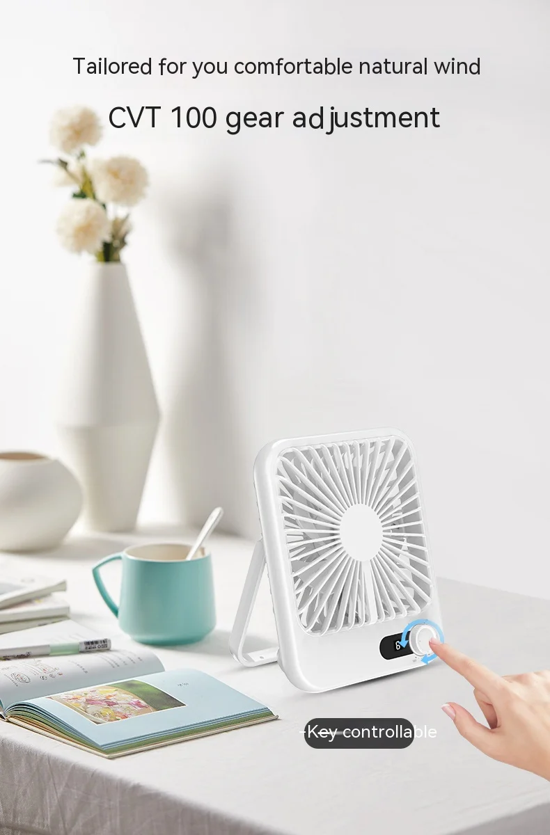 Personal Portable Small Low Noise No Battery Rechargeable Fans Table ...