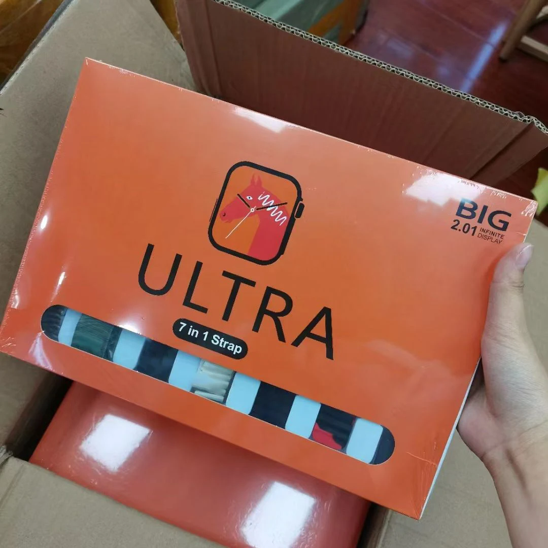 7in1 Ultra Smart Watch With 7 Straps Metal Ocean Rubber Nylon 49mm Wireless Charger Bt Call 7 In ...