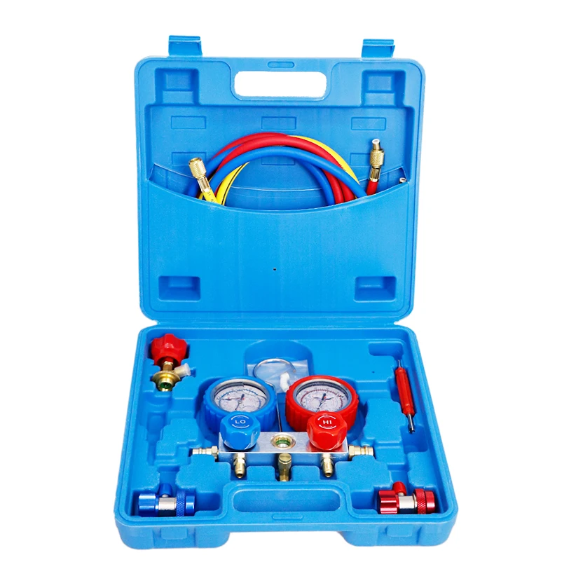 AC Gauges R134a R410A R22 Refrigerant A/C Diagnostic Manifold Gauge Set ...