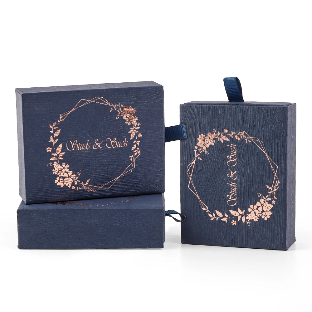 Custom Printed Paper Blue Luxury Sliding Drawer Covers And Tray Boxes ...