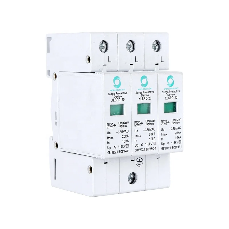 Ce Xlspd-40 20ka-40ka Uc Ac 220v 275v 385v 2p Single Phase Surge Protective Device Surge ...