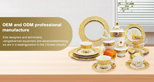 Luxury Embossed Gold Tableware - Elegant Dinner Sets