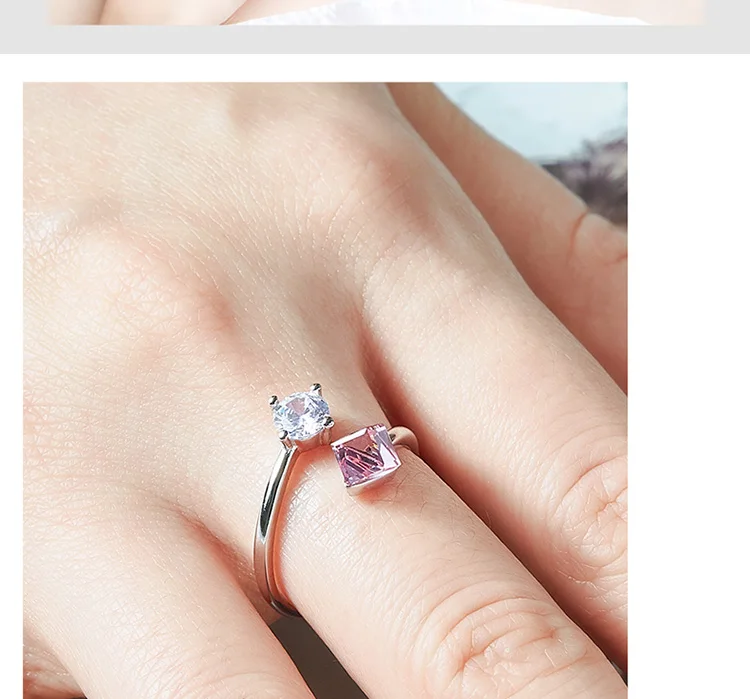 CDE YR0712-S Trendy Jewelry 2023 Unique 925 Sterling Silver Ring for Women Joyas De Plata Multi ...