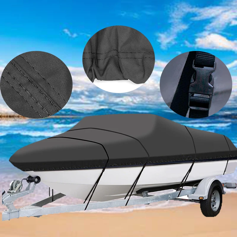 Heavy Duty Hail Proof Boat Cover Marine Grade Polyester Waterproof and ...