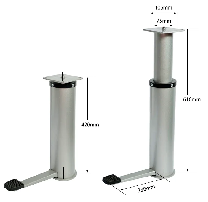 250N Pneumatic Table Legs - Adjustable & Durable Solutions