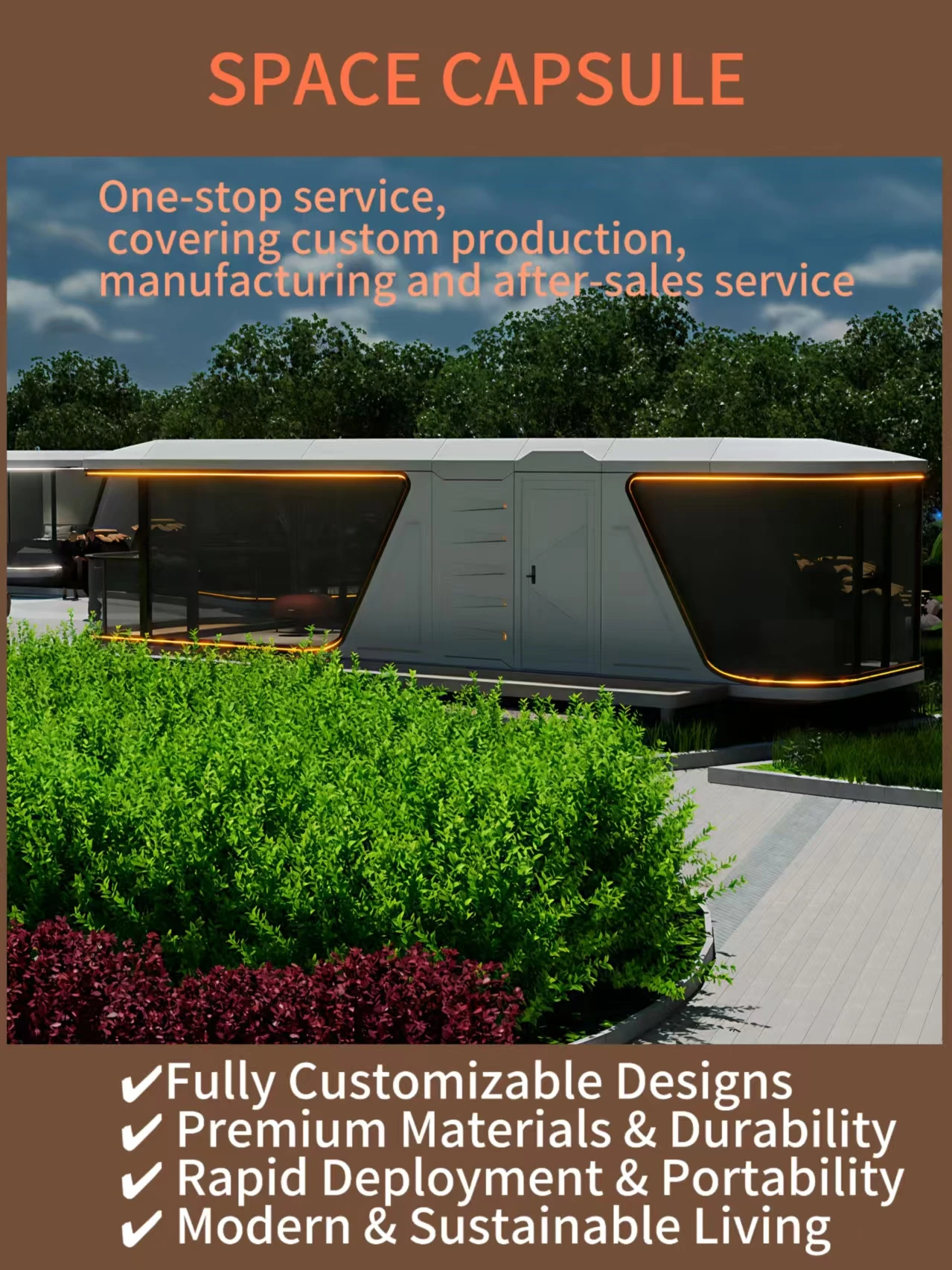 Chinese Prefabricated Modular Capsule Houses, Space Houses, Beach Hotel ...