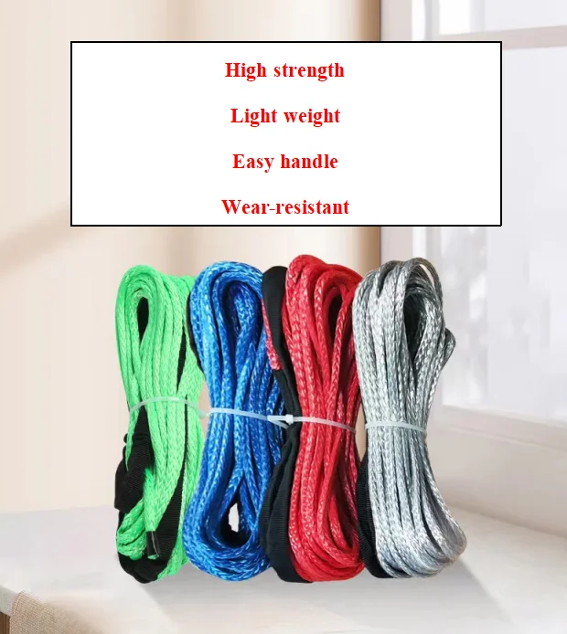 12mmx24m 27000lbs Winch Rope Synthetic Uhmwpe Winch Rope For Off Road ...