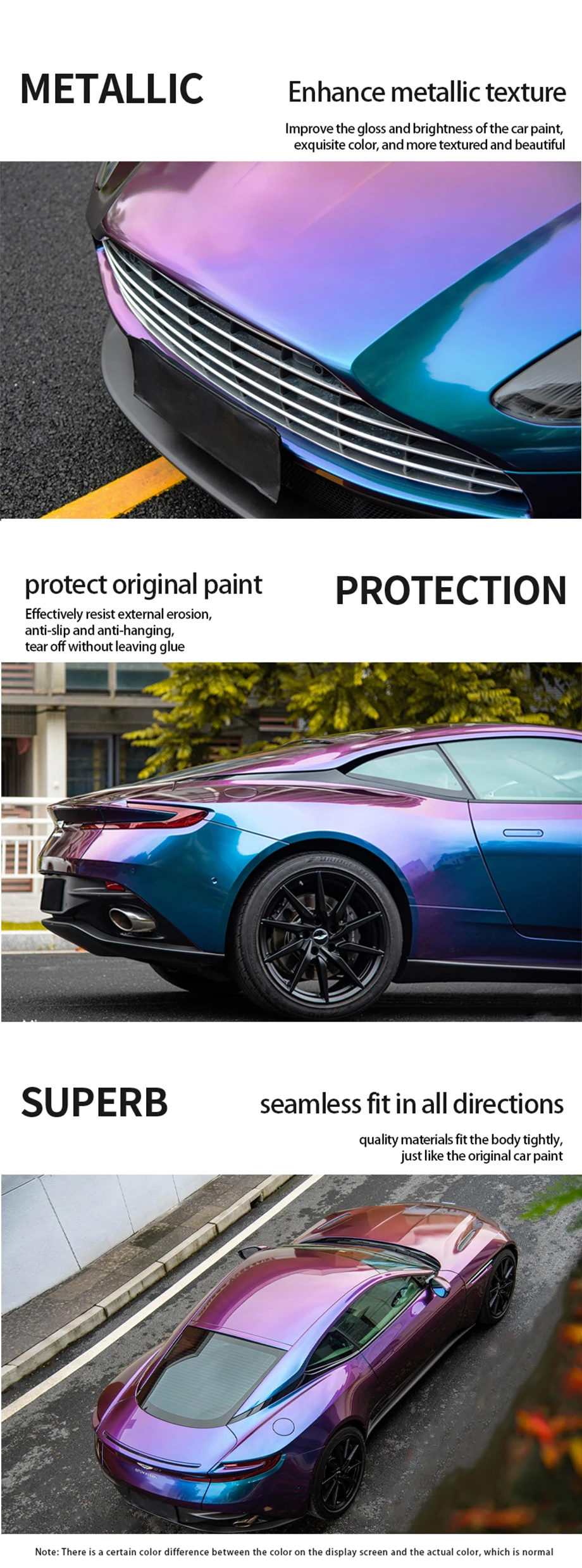 1.35*18 Meters Automobile Car Raping Wrap Films Facytory Holographic ...