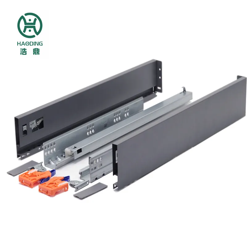 Metal Cabinet Kitchen Drawer Slide Channels Soft Closing Slide Box ...