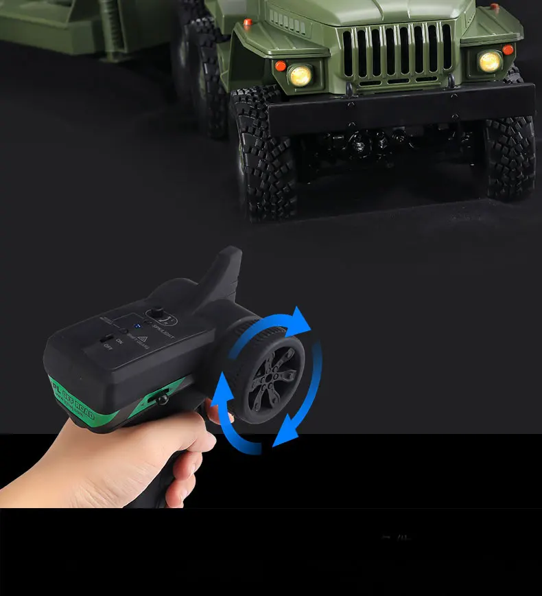 1/16 RC Trailer Model WPL B36-3 6WD 2.4G RTR off Road Proportional Electric Remote Control RC ...