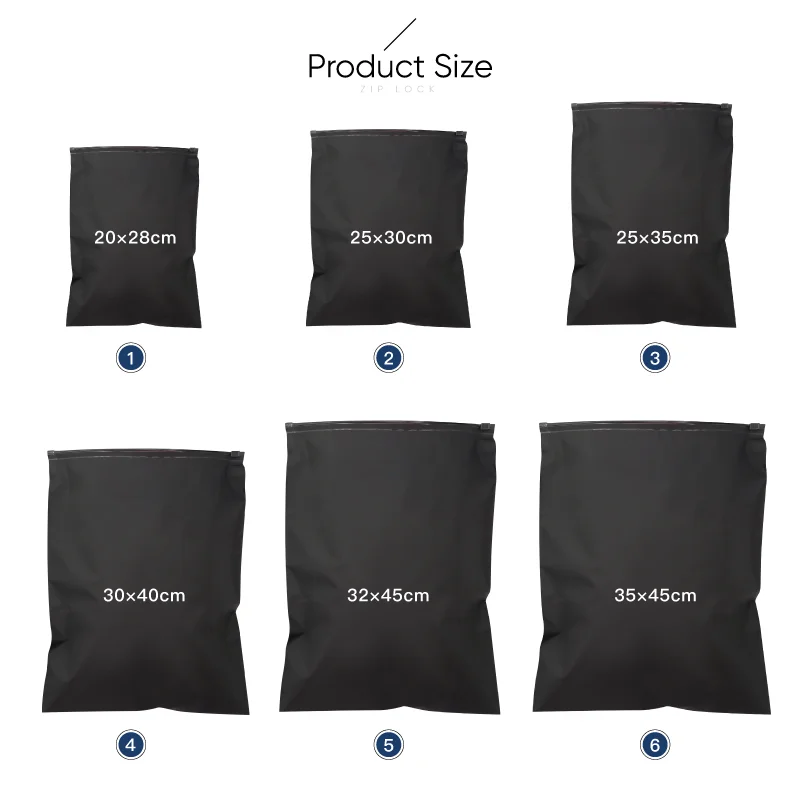 Custom Logo Zipper Packaging Bags Resealable Poly Apparel Merchandise ...