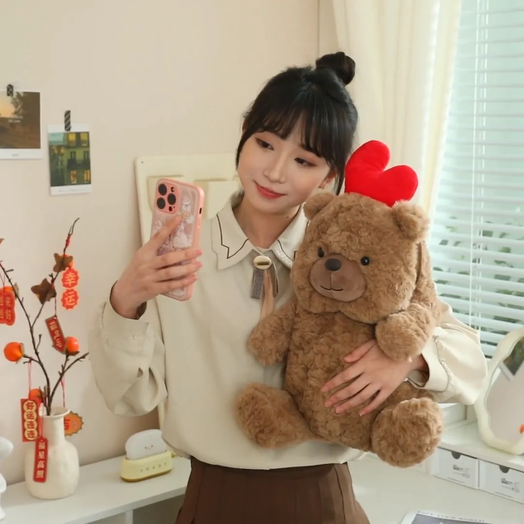 Teddy Bear With A Love Heart Stuffed Animals Soft Plush Toys Custom ...