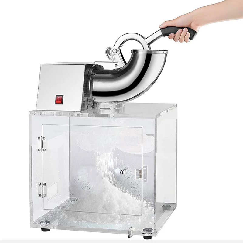 Commercial Ice Crusher Snowflake Ice Machine Automatic Double Blades ...