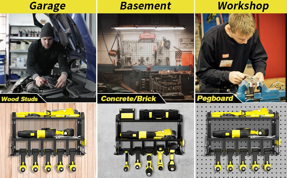 Workshop Tool Room Warehouse Heavy Duty Pegboard Power Tool Rack ...