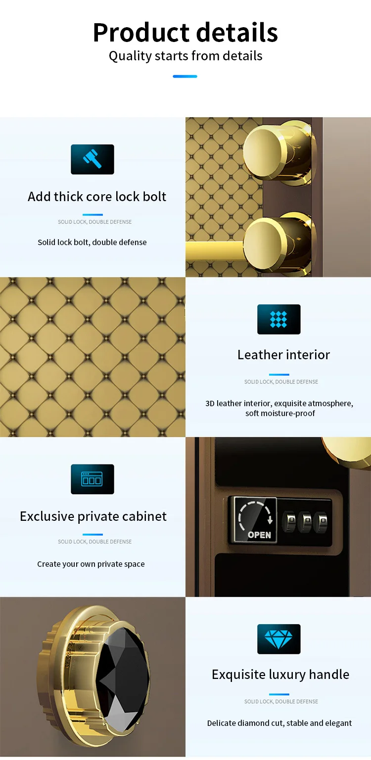 High Performance Custom Home Safety Deposit Safe Box with Fingerprint ...