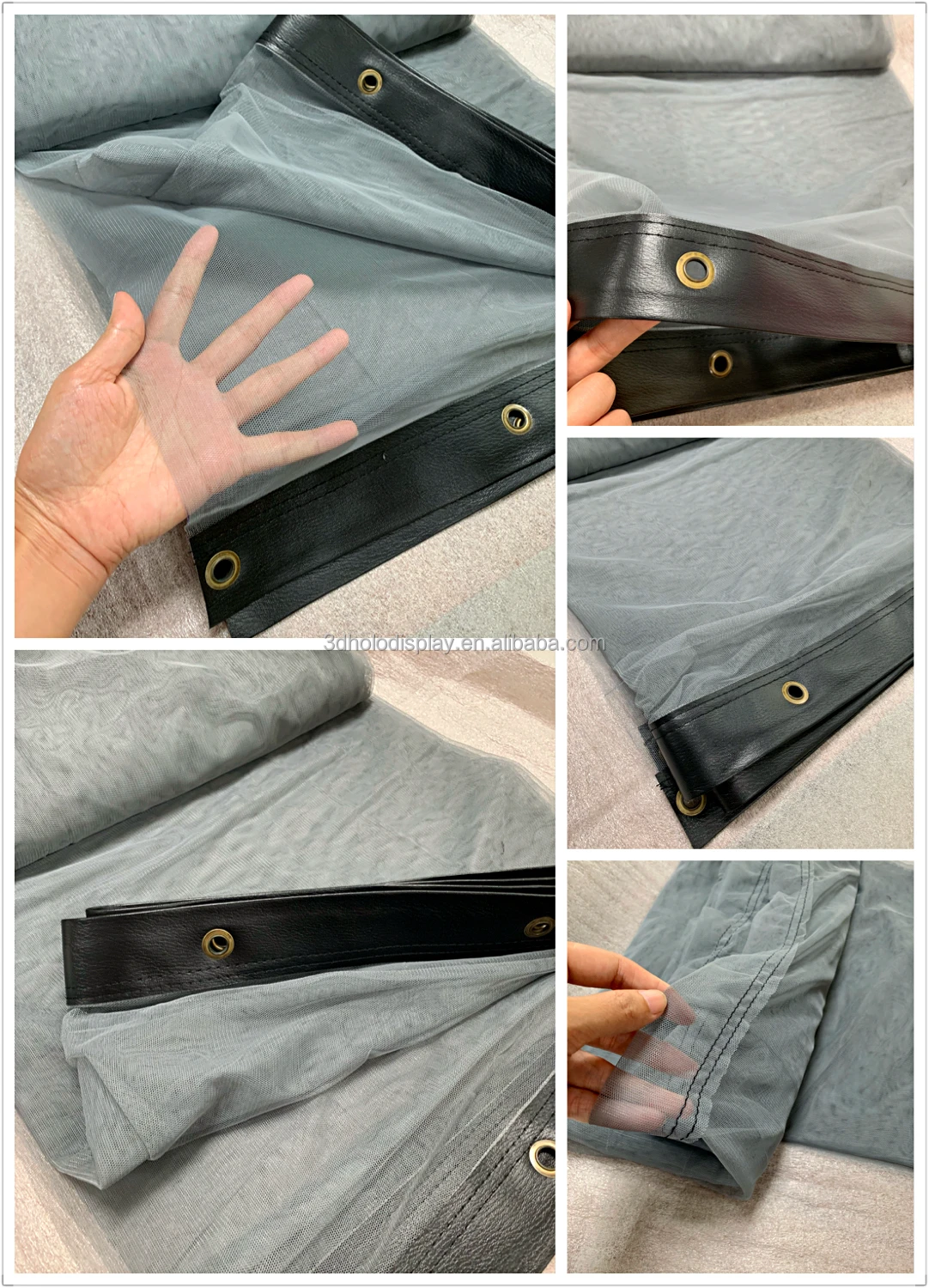 Non-tensioned 3D Holographic Mesh Projector Screen - 10x30m