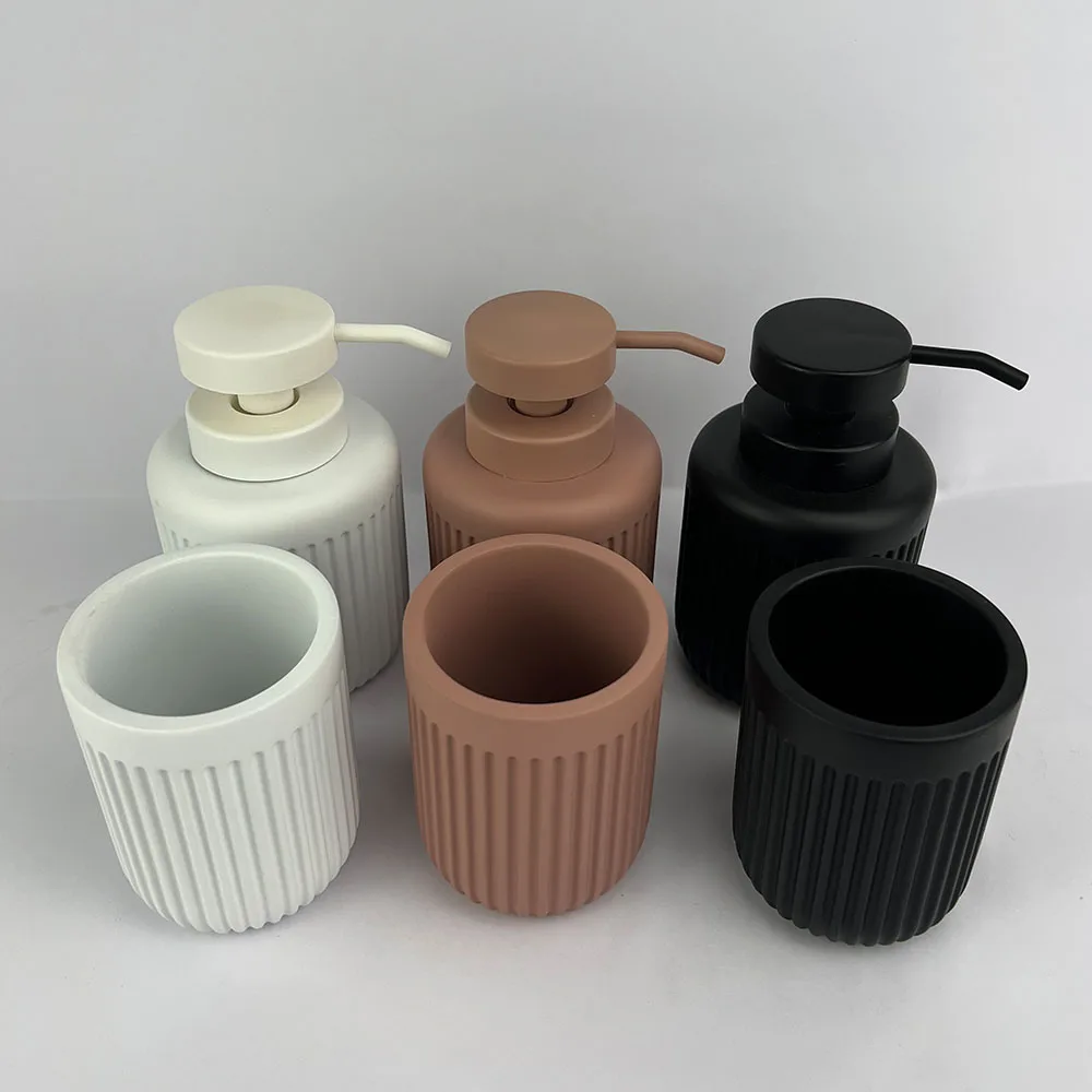 Nordic Hand Sanitizer Bottle Bathroom Set Bathroom Wash Set Concrete ...
